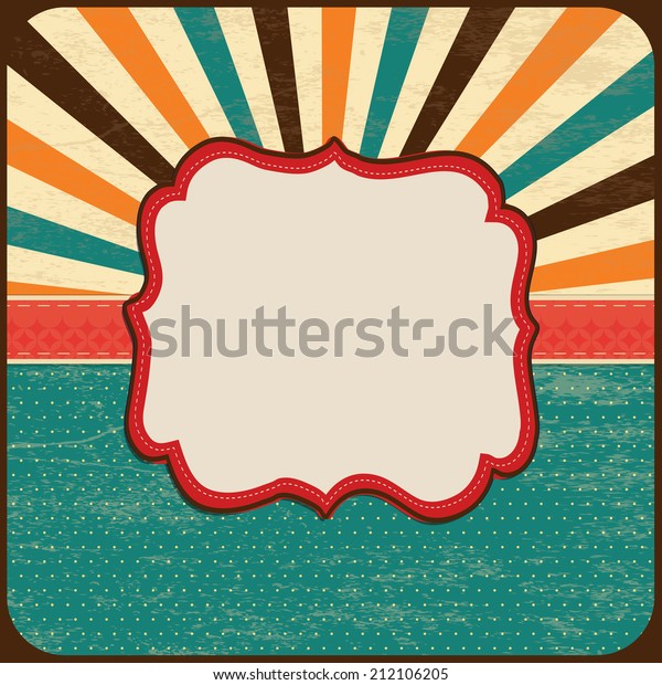 Retro Background Grunge Texture Border Frame Stock Illustration ...