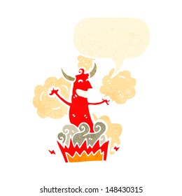 Retro Cartoon Devil Appearing Stock Vector (Royalty Free) 141701869 ...