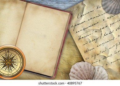 Retro Paper Background Compass Stock Illustration 40895767 | Shutterstock