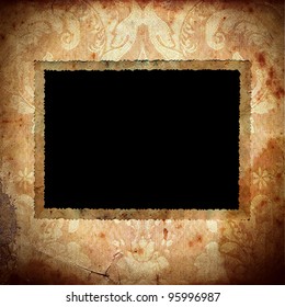 Retro Photo Framework On Textured Background Stock Illustration ...