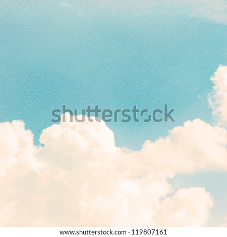 Retro Sky Clouds Background Stock Illustration 119807161 - Shutterstock