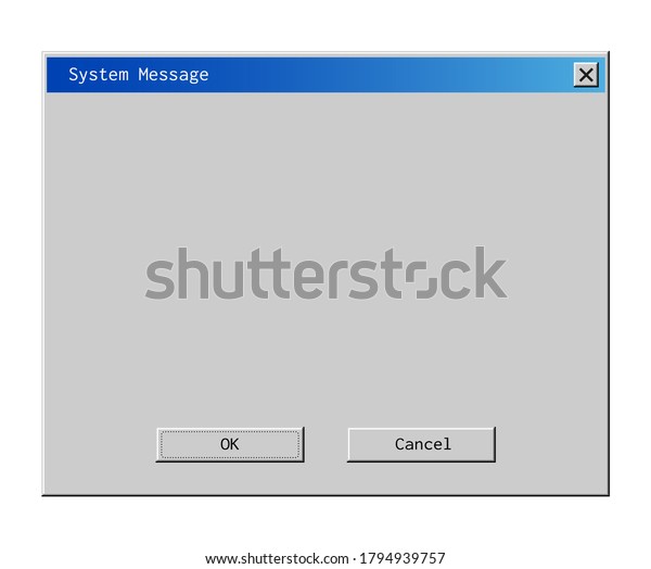 Retro System Message Dialog Box Background Stock Illustration ...