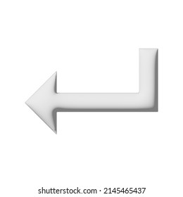 Return Icon 3d Design Application Ui Stock Illustration 2145465437 ...