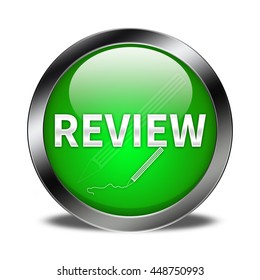 Review Button Isolated Stock Illustration 448750993 | Shutterstock