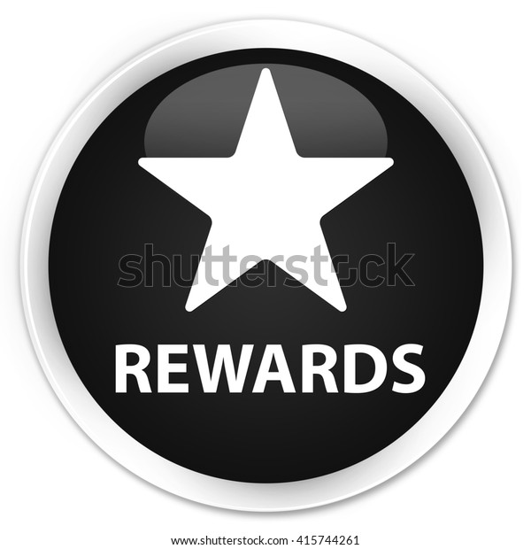 Rewards Star Icon Black Glossy Round Stock Illustration 415744261 ...