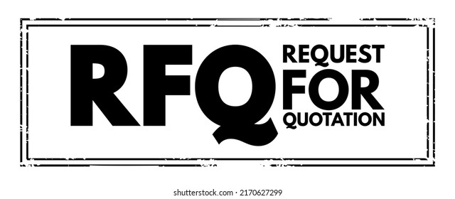 Rfq Request Quotation Business Process Which Stock Illustration ...