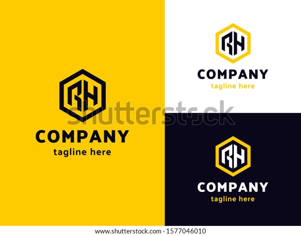 Rh Initials Logo Suitable Your Brands Stock Illustration 1577046010