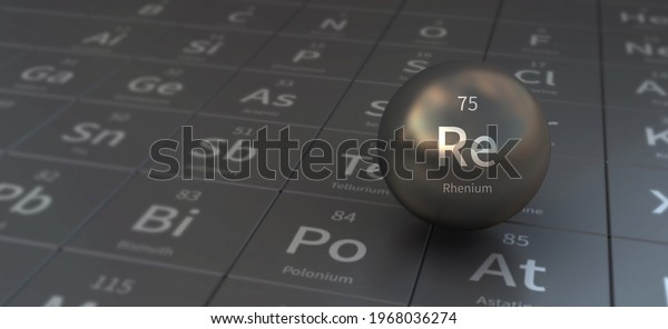 Rhenium Element Spherical Form 3d Illustration Stock Illustration ...