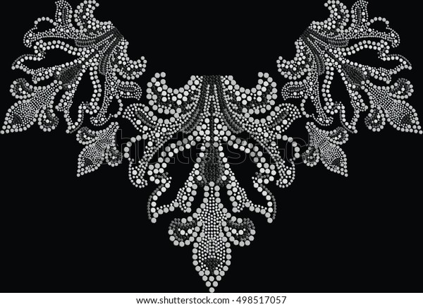 Rhinestone Design Stock Illustration 498517057