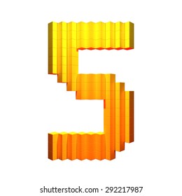 Ribbed Number Five Engineered Vertical Pixel: ilustrações stock ...