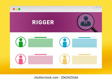 Rigger Logo Header Site Rigger Text Stock Illustration 2062425566