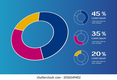 Ring Chart Design Three Level Ring Stock Illustration 2036549402 ...