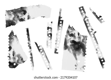 Ripped Note Book Paper Borders Set Stock Illustration 2179204107 ...