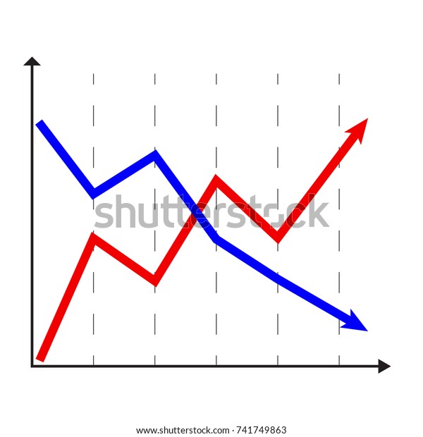 Rise Fall Chart Statistic Chart Diagram Stock Illustration 741749863 ...