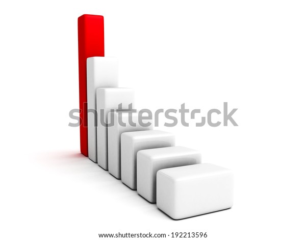 Rising 3d Bar Graph Red Top 스톡 일러스트 192213596 | Shutterstock