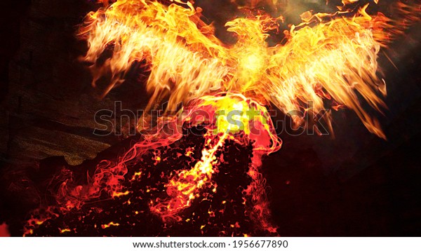 Rising Ashes Phoenix Stock Illustration 1956677890