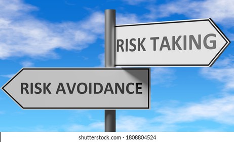 Risk Avoidance Risk Taking Choice Pictured Stock Illustration ...