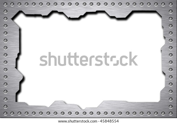 Rivets Metal Frame Copy Space Stock Illustration 45848554
