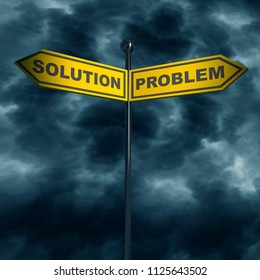 Road Signs Solution Problem Text Pointing Stock Illustration 1125643502 ...