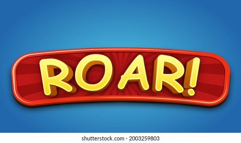 Roar Comic Speech 3d Text Style Stock Illustration 2003259803 ...