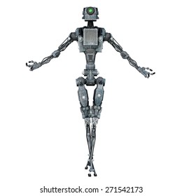 Robot Waving Hand Say Hi Android Stock Illustration 1180176352