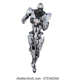 Robot Baseball Player Action Isolated Cyborg Stock Illustration ...