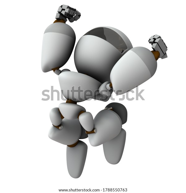 Robot Artificial Intelligence That Impresses Jumps Stock Illustration ...
