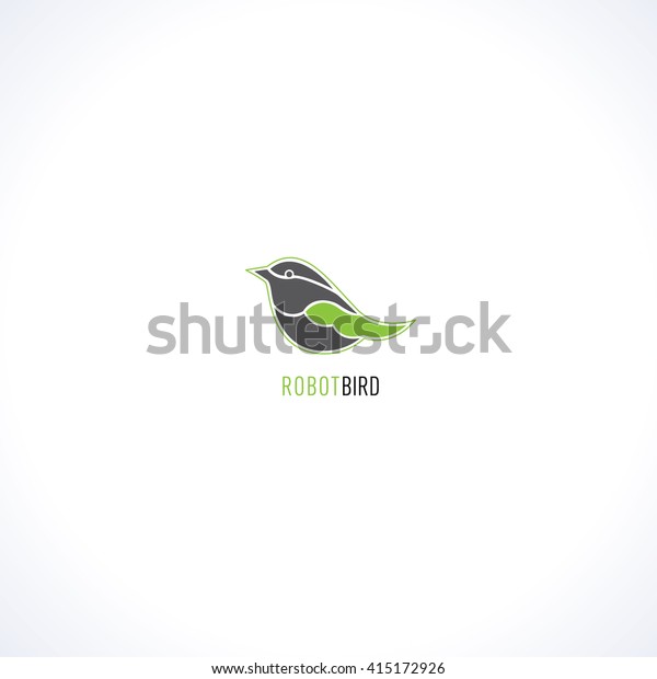 Robot Bird Logo Stock Illustration 415172926