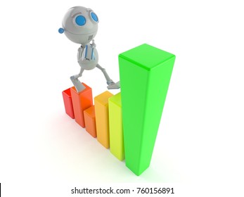 Robot Chart Isolated On White Background Stock Illustration 760156891 ...
