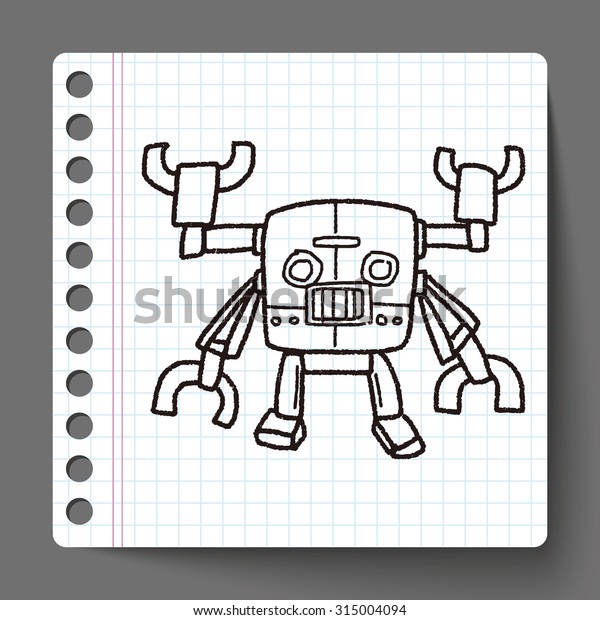 Robot Doodle Stock Illustration 315004094 | Shutterstock
