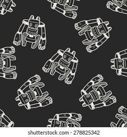 Robot Doodle Seamless Pattern Background Stock Illustration 278825342 ...