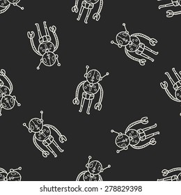 Robot Doodle Seamless Pattern Background Stock Illustration 278829398 ...