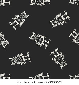 Robot Doodle Seamless Pattern Background Stock Illustration 279200441 ...