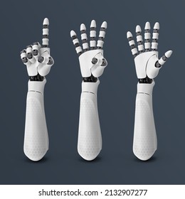 Robot Hand Poses 3d Rendering Stock Illustration 2132907277 | Shutterstock