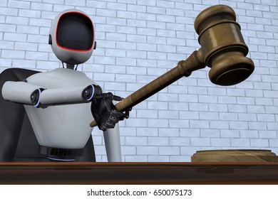 Robot Judge Future 3d Rendering Stock Illustration 650075173 | Shutterstock
