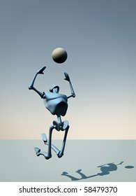 Robot Jumping Catch Ball Stock Illustration 58479370 | Shutterstock