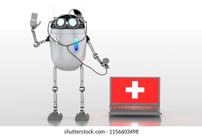 3d Render Robot Paramedic First Aid Stock Illustration 334263401 ...