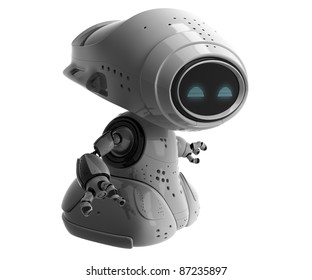 Robot Oval Head Stock Illustration 87235897