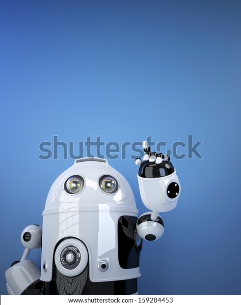 Robot Pointing Invisible Object Stock Illustration 159284453 | Shutterstock