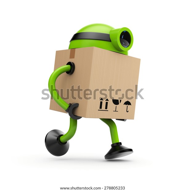Robot Postman Stock Illustration 278805233 | Shutterstock