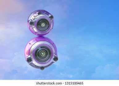 Robot Spy Bot Drones Camera Form Stock Illustration 1315100465 ...