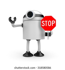 Robot Stop Sign Stock Illustration 318580586 | Shutterstock