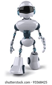 Robot Walking Stock Illustration 93368425 | Shutterstock