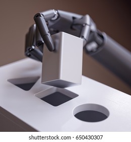 Robotic Hand Shape Sorting Toy Closeup Stock Illustration 650430307 ...