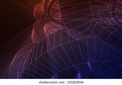 Robotic Wire Mesh Background Wireframe Art Stock Illustration 191853944 ...
