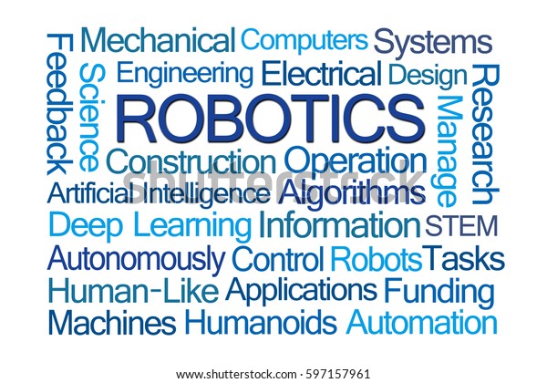 Robotics Word Cloud On White Background Stock Illustration 597157961 ...
