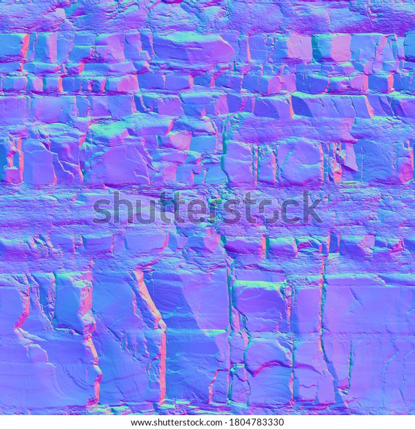 Rock Cliff Normal Map Texture Bump Stock Illustration 1804783330 ...