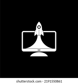 Rocket Tech Logo Design Isolated On Stock Illustration 2191550861 ...