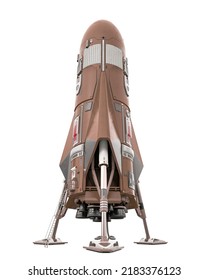Rocket White Background Cool View 3d Stock Illustration 2183376123 ...