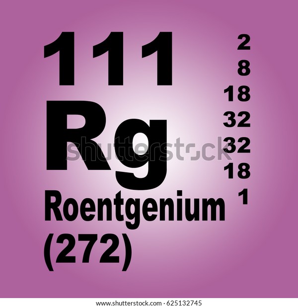 Roentgenium Periodic Table Elements Stock Illustration 625132745